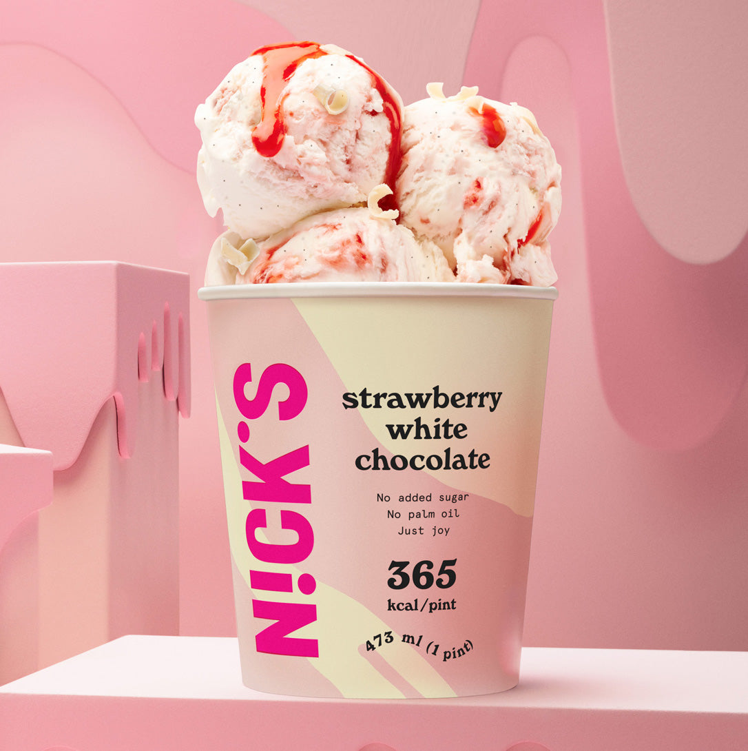 Strawberry White Chocolate | Ice cream – NICK'S EU